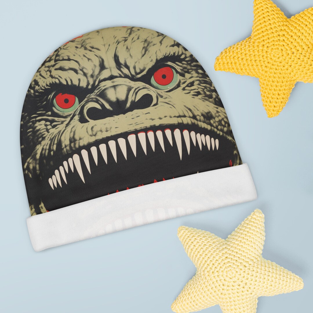 Godzilla Monster Baby Beanie , Cute , Bow Baby Turban, Knot Baby Turban ...