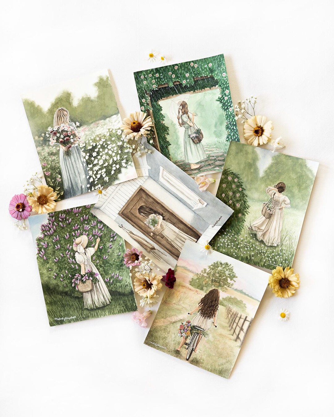 Flower Garden Collection Art Prints - Etsy