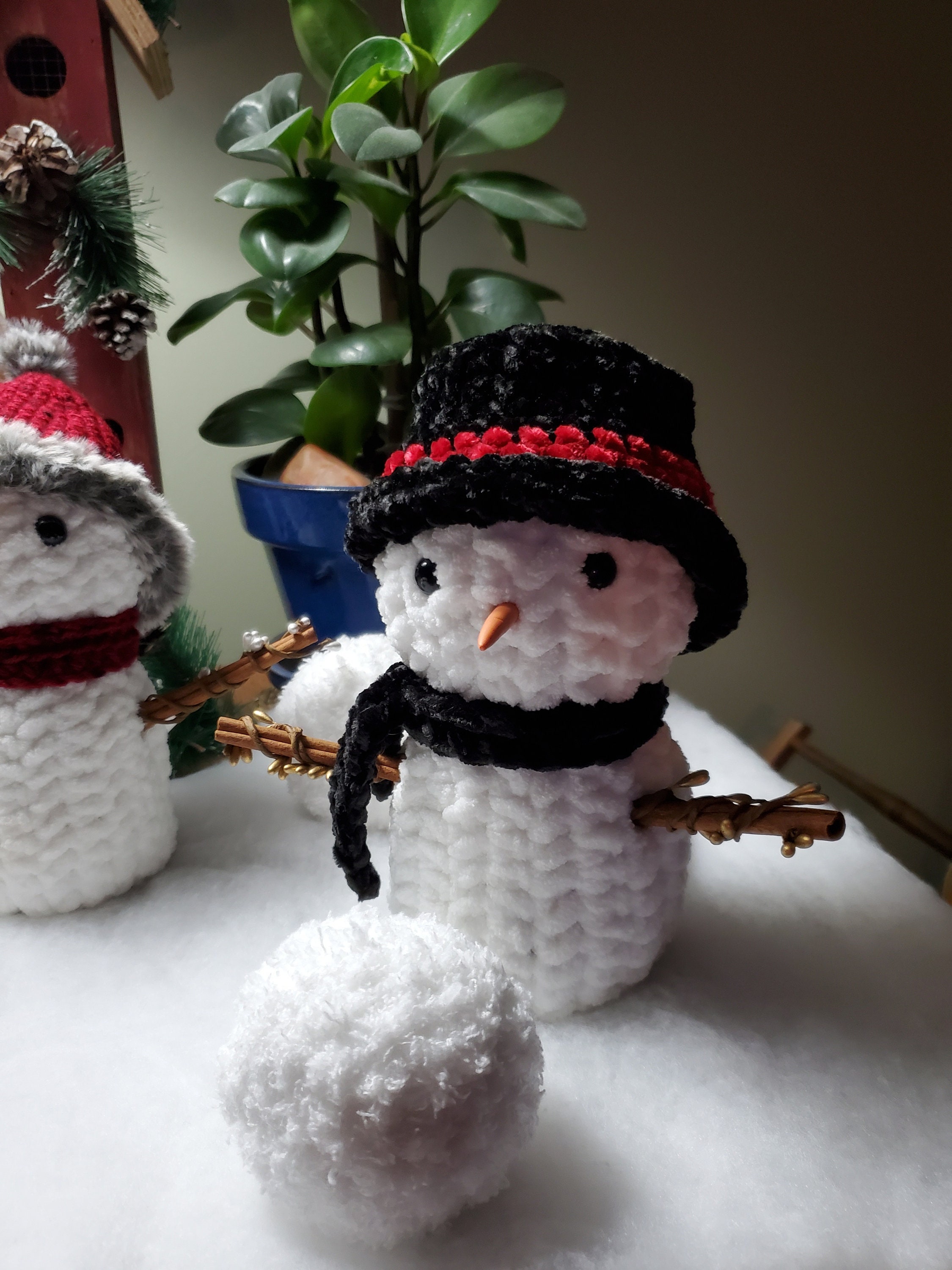 Snowman Crochet PATTERN - Etsy
