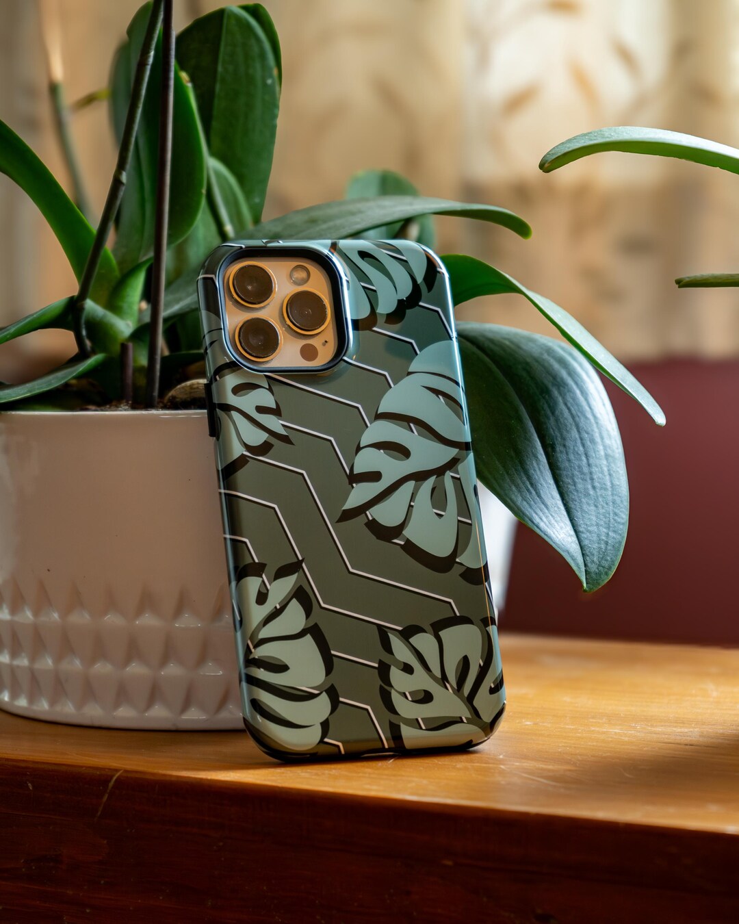 Monstera Leaf Impact Resistant iPhone Case for iPhone 11 12 13 14 15 ...