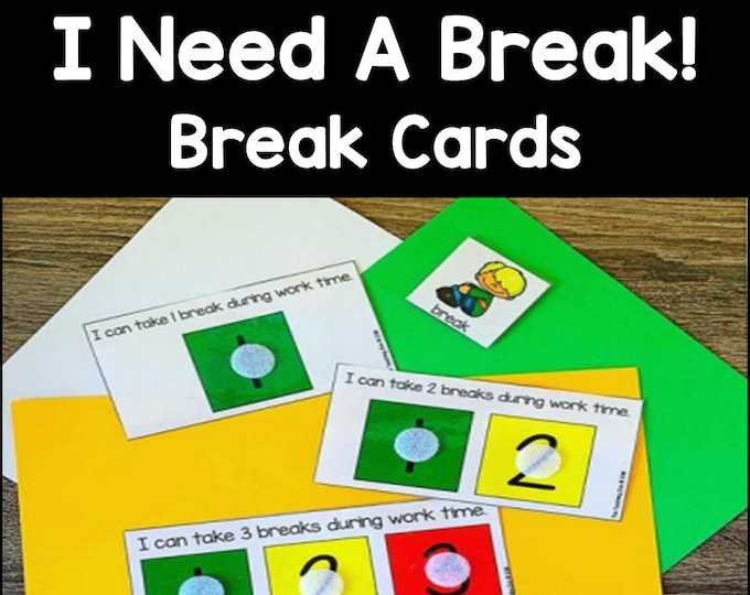 Boardmaker Take a Break/create Your Own Break Card PEC Visual - Etsy Canada