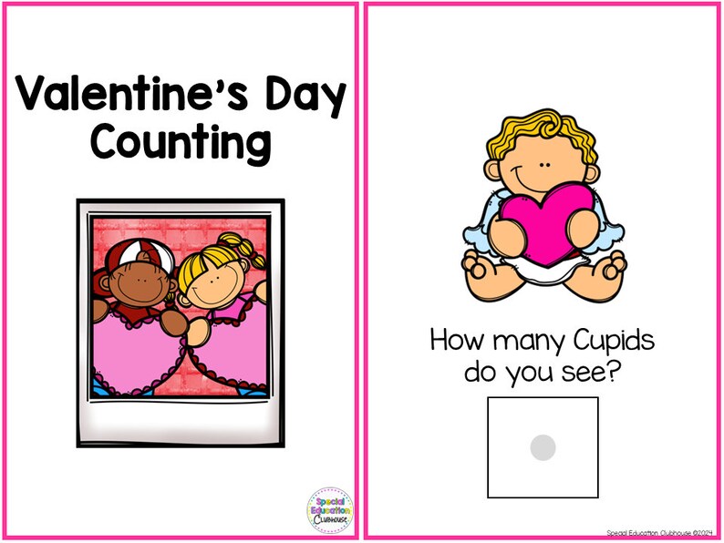 Valentine Counting Adapted Book - Etsy