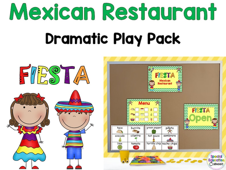 Mexican Restaurant Dramatic Play Center - Etsy