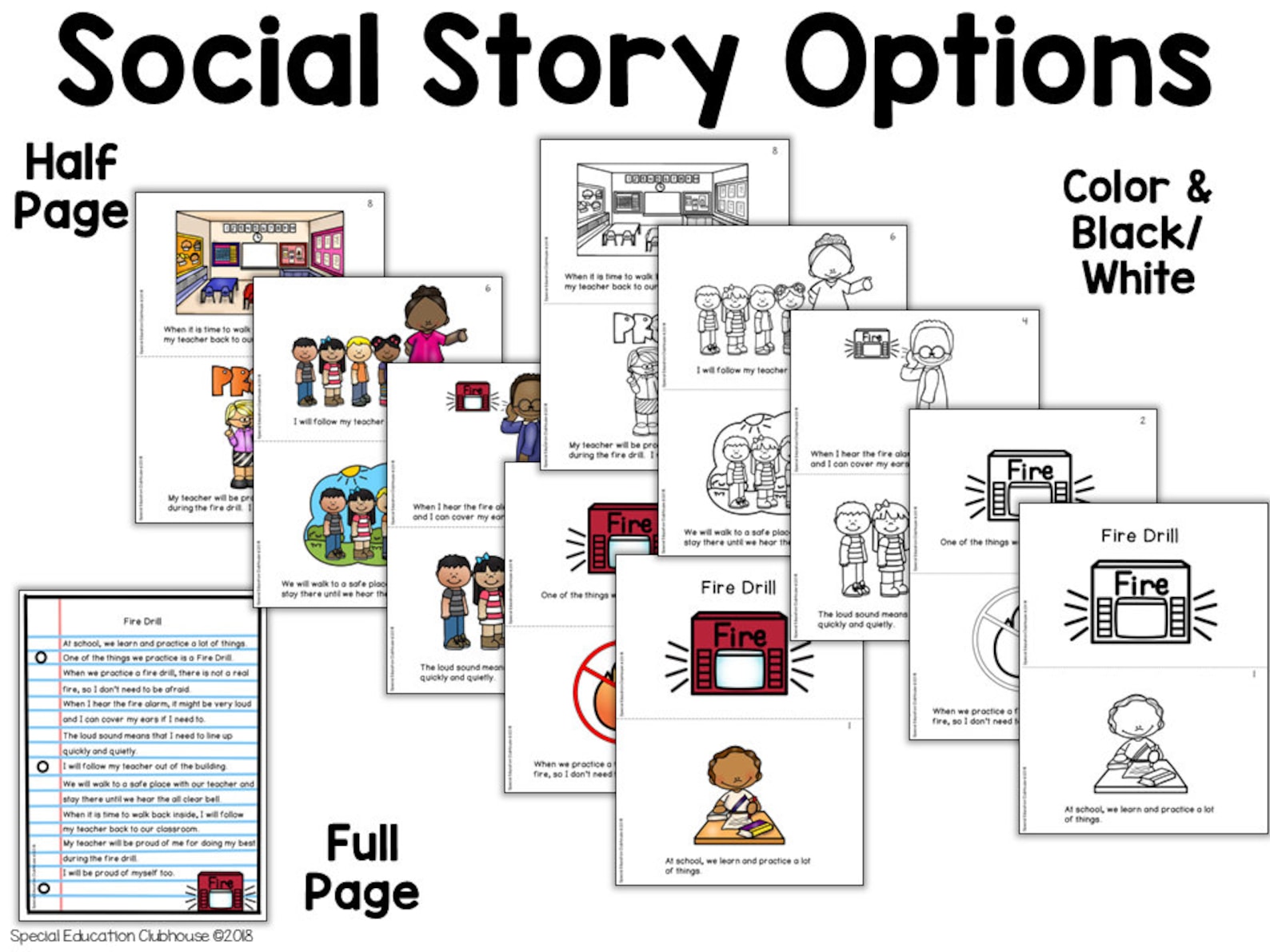 School Fire Drill Social Story | Digital Download | Social Story ...