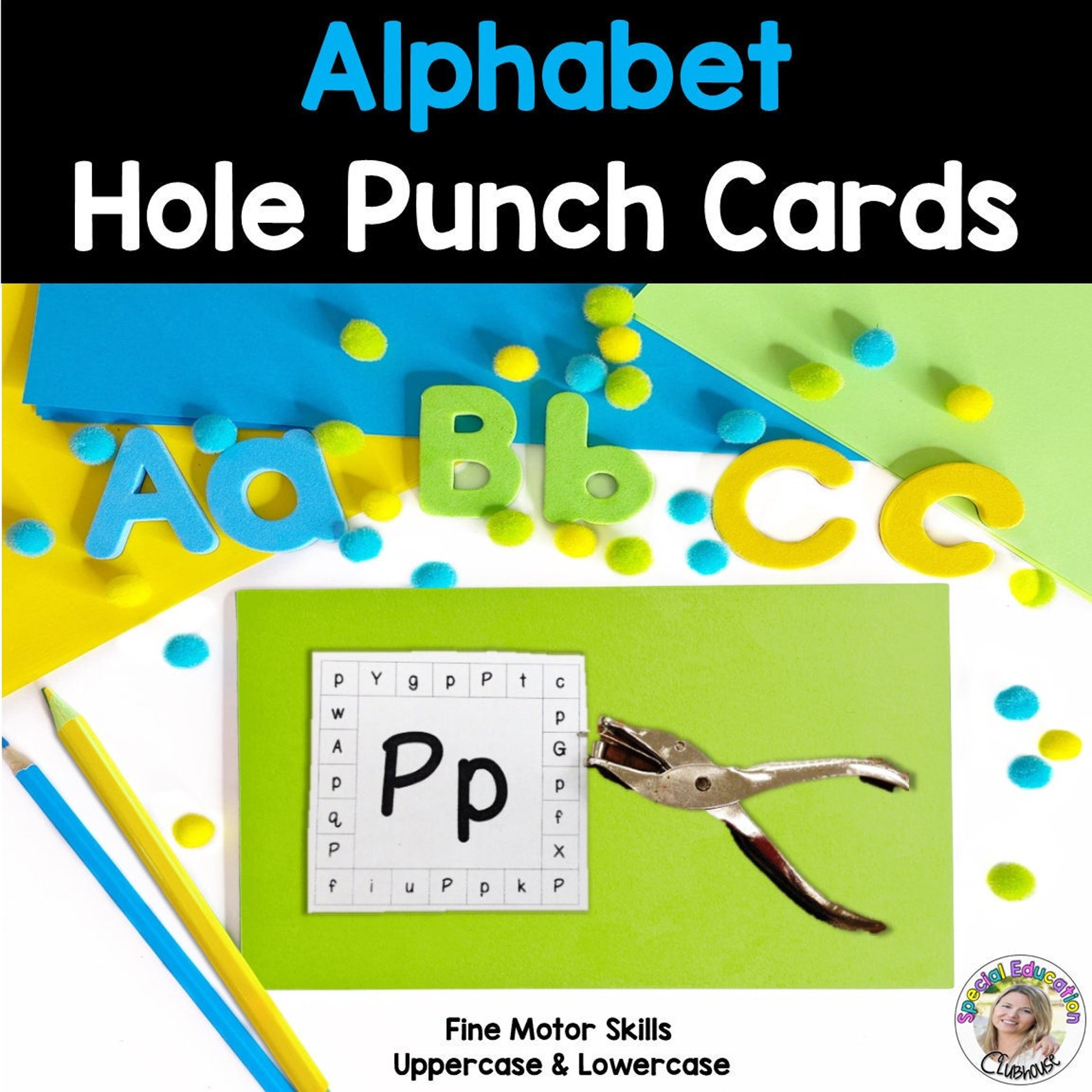 Alphabet Fine Motor Task Cards - Hole Punch Activity - Etsy