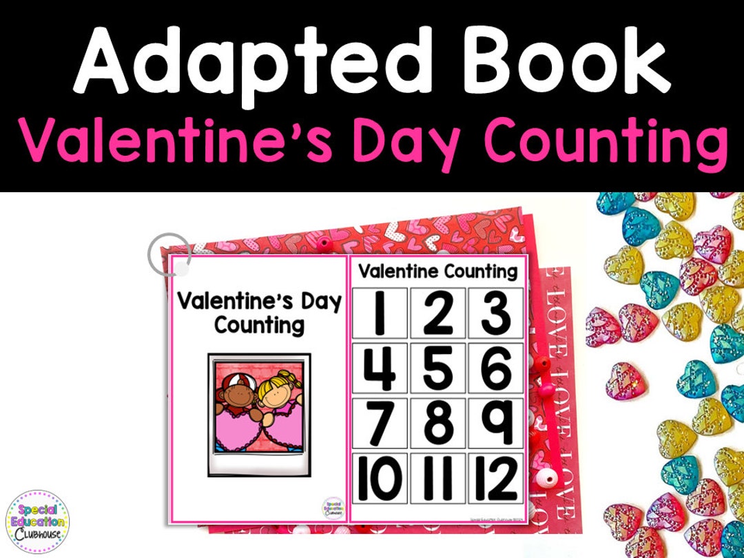 Valentine Counting Adapted Book - Etsy