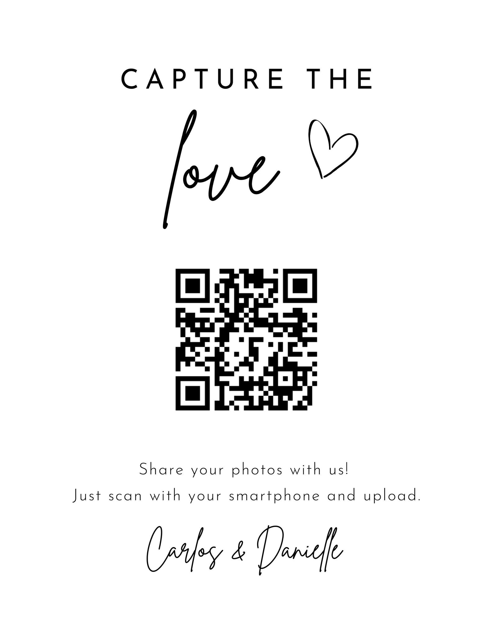 Editable - Capture the Love Sign Wedding (digital Template) - Etsy