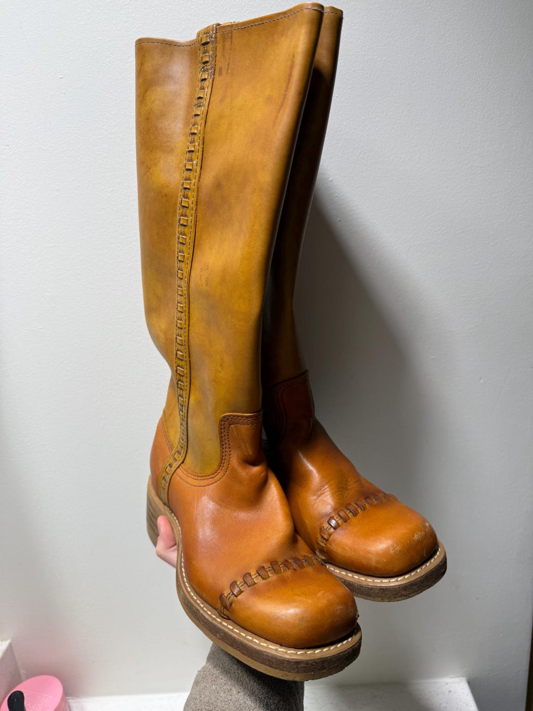 Ladies Vintage Campus Style Leather Boots - Etsy