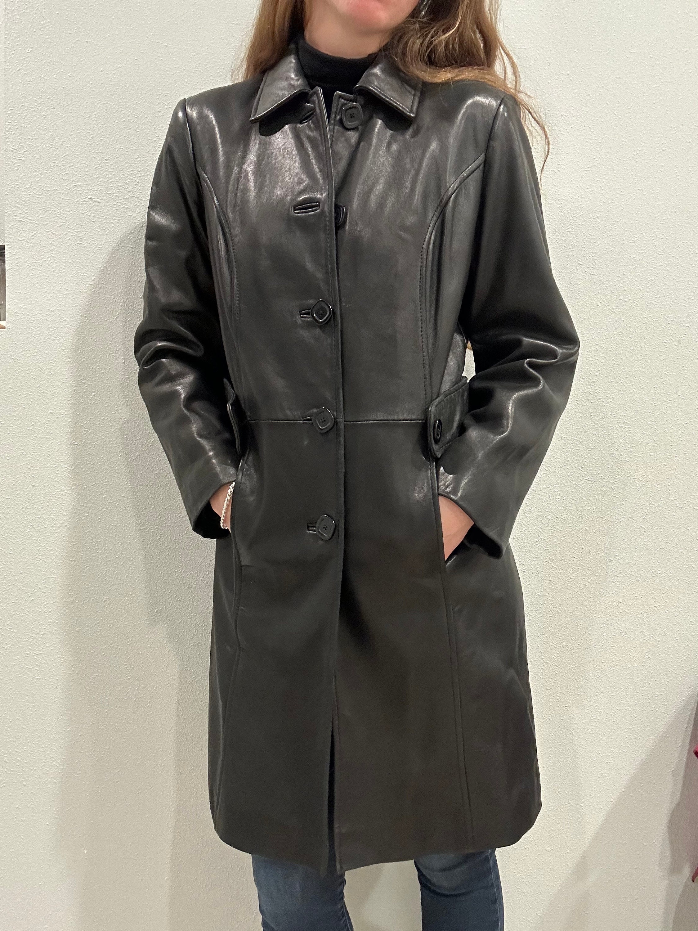 Vintage Women’s Black Genuine Lambskin Jacket - Etsy