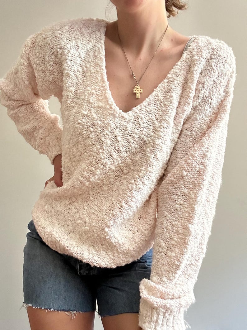Vintage Women’s Medium Pink Sweater - Etsy