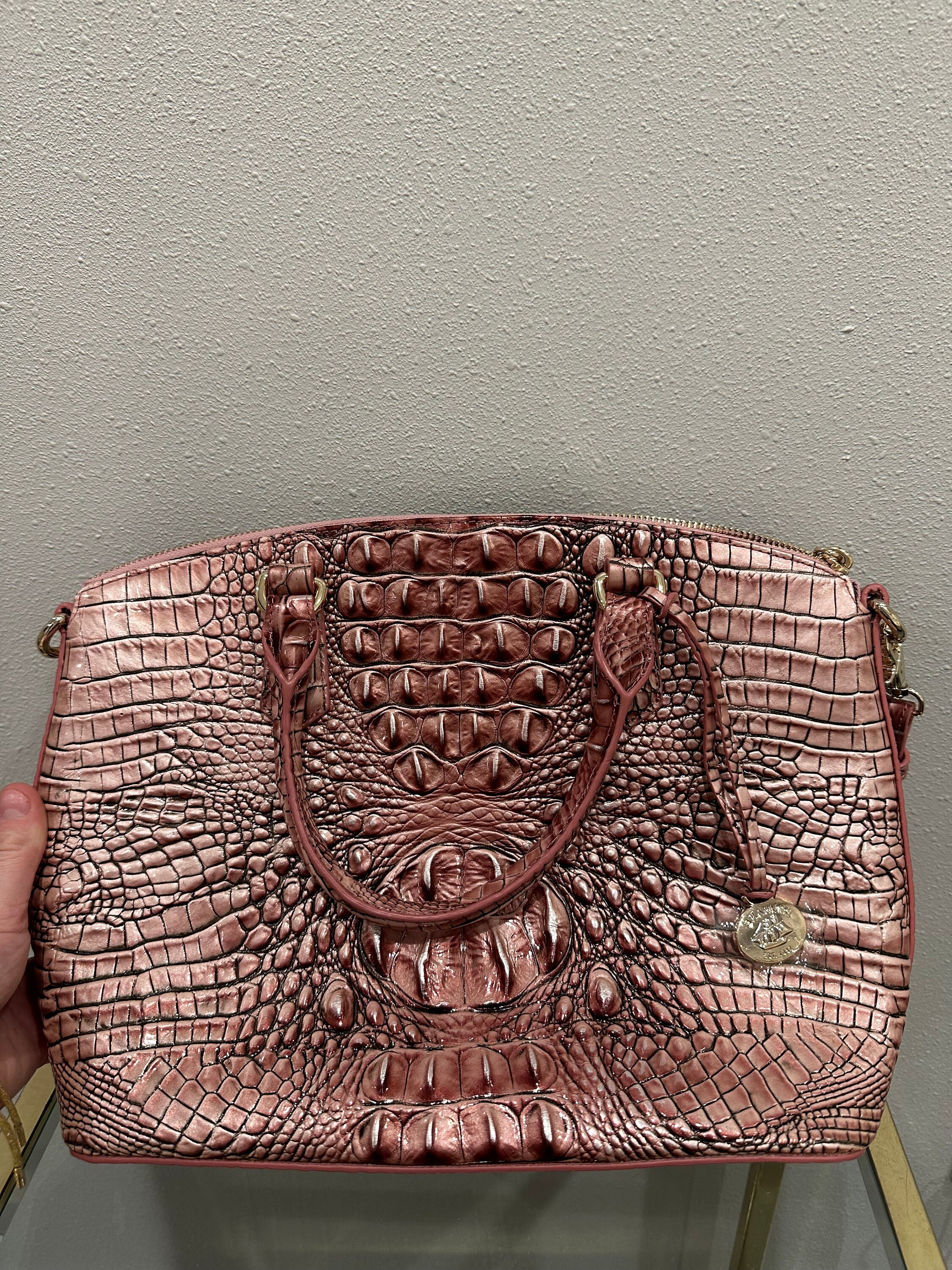 Vintage Brahmin Pink Leather Hand and Shoulder Bag - Etsy