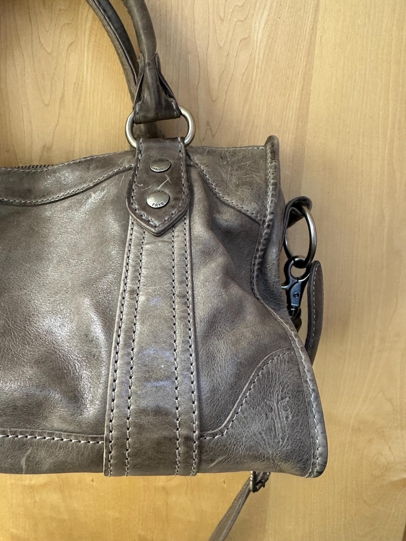 Vintage Frye Gray Melissa Satchel - Etsy