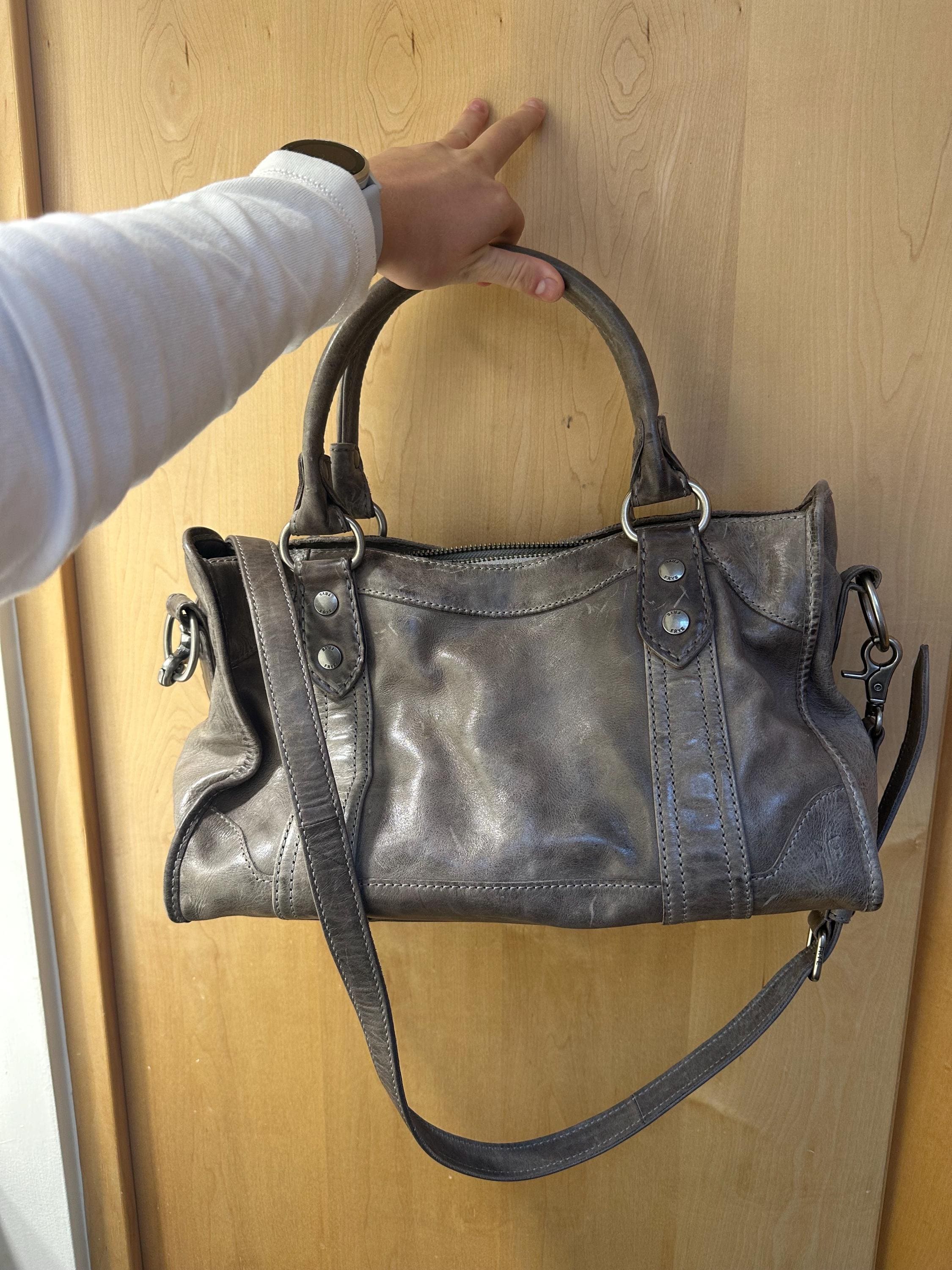 Vintage Frye Gray Melissa Satchel - Etsy