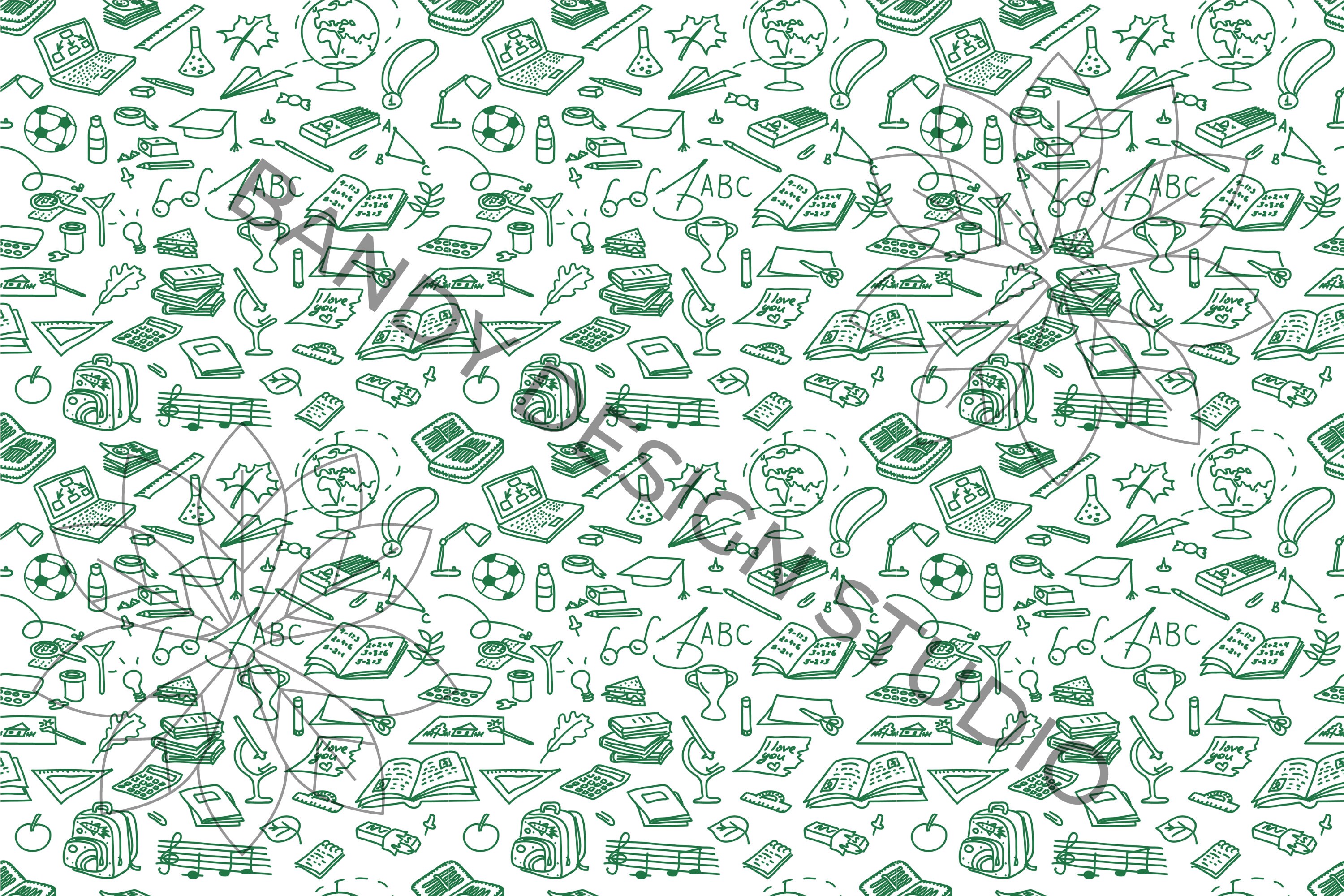 Back to School Days School Education Teacher Educator Seamless Pattern ...