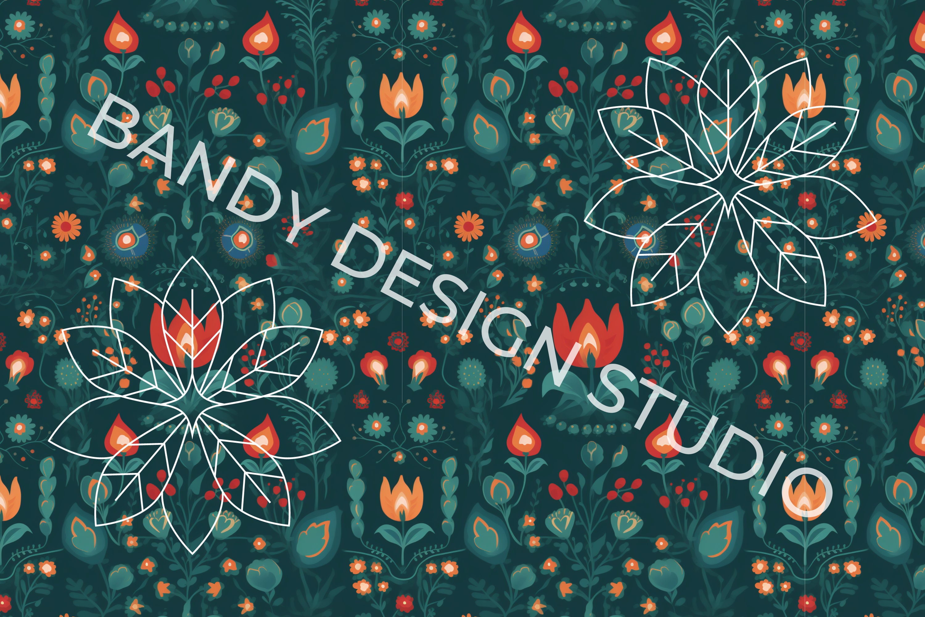 Modern Scandinavian Digital Papers Scandinavian Florals Commercial Use ...