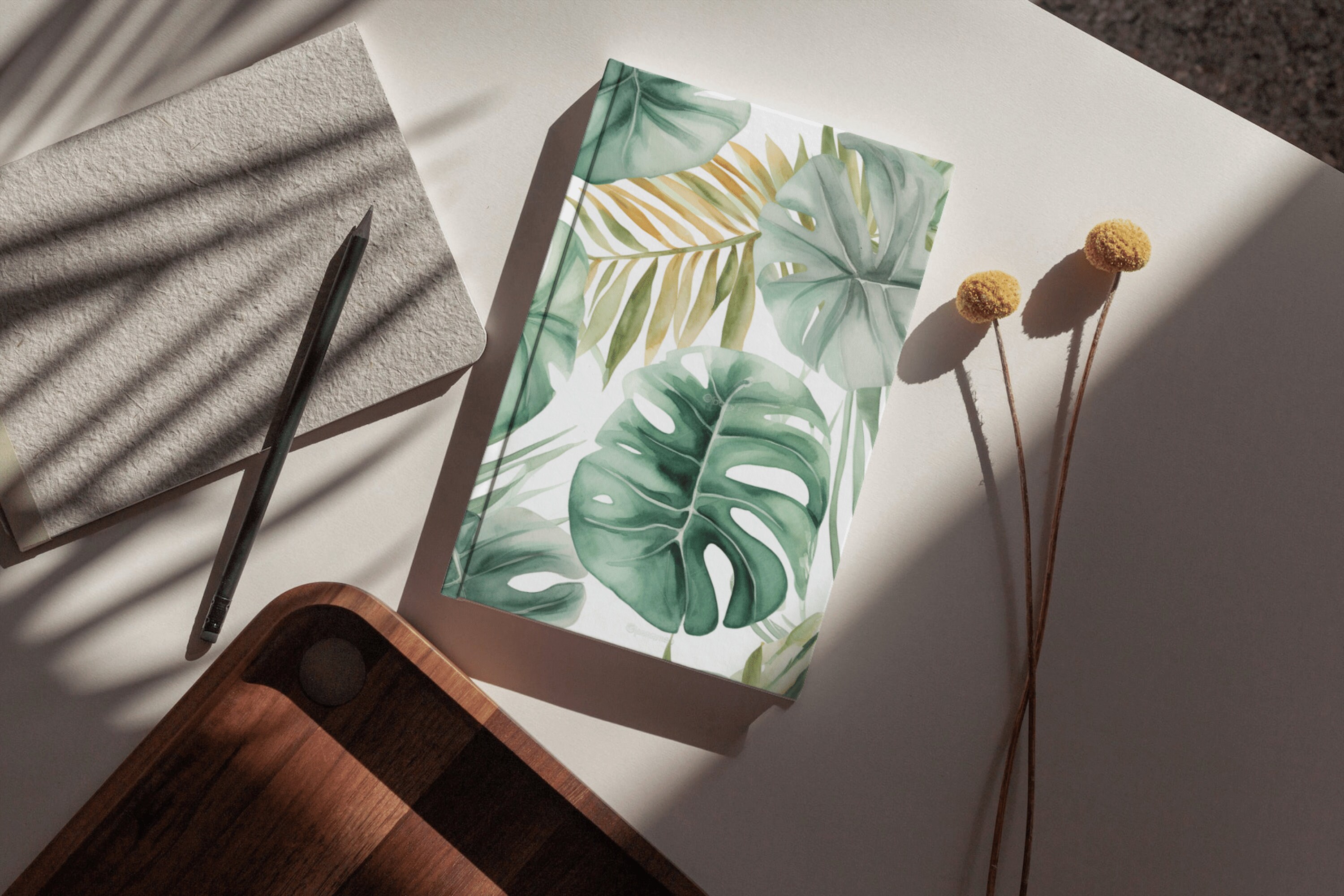 Modern Watercolor Monstera Digital Papers Muted Watercolor - Etsy