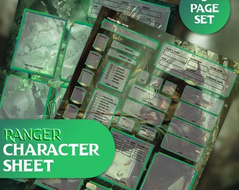 Dnd 5E Bard Character Sheet Digital Download, Dungeons and Dragons RPG ...