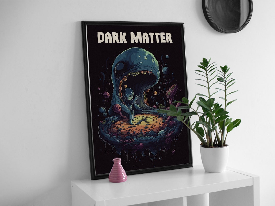 Dark Space Theme Poster, Futuristic Digital Art, Printout, Interstellar ...