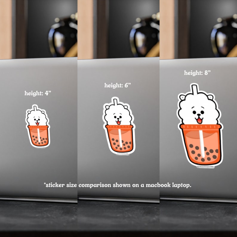 BTS BT21 RJ Jin Boba Tea Sticker Decal Cute Bts Merch - Etsy