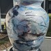 Vase, Vases, Resin, Blue Beauty, Decor, Hand Painted, Geodes Style ...