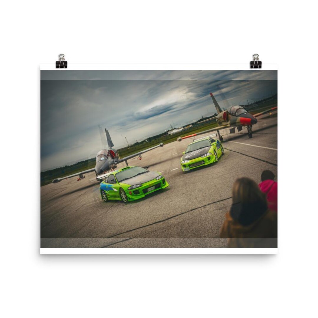 Tuner Car & Fighter Jet Poster | Performance Car Wall Art | Automotive ...