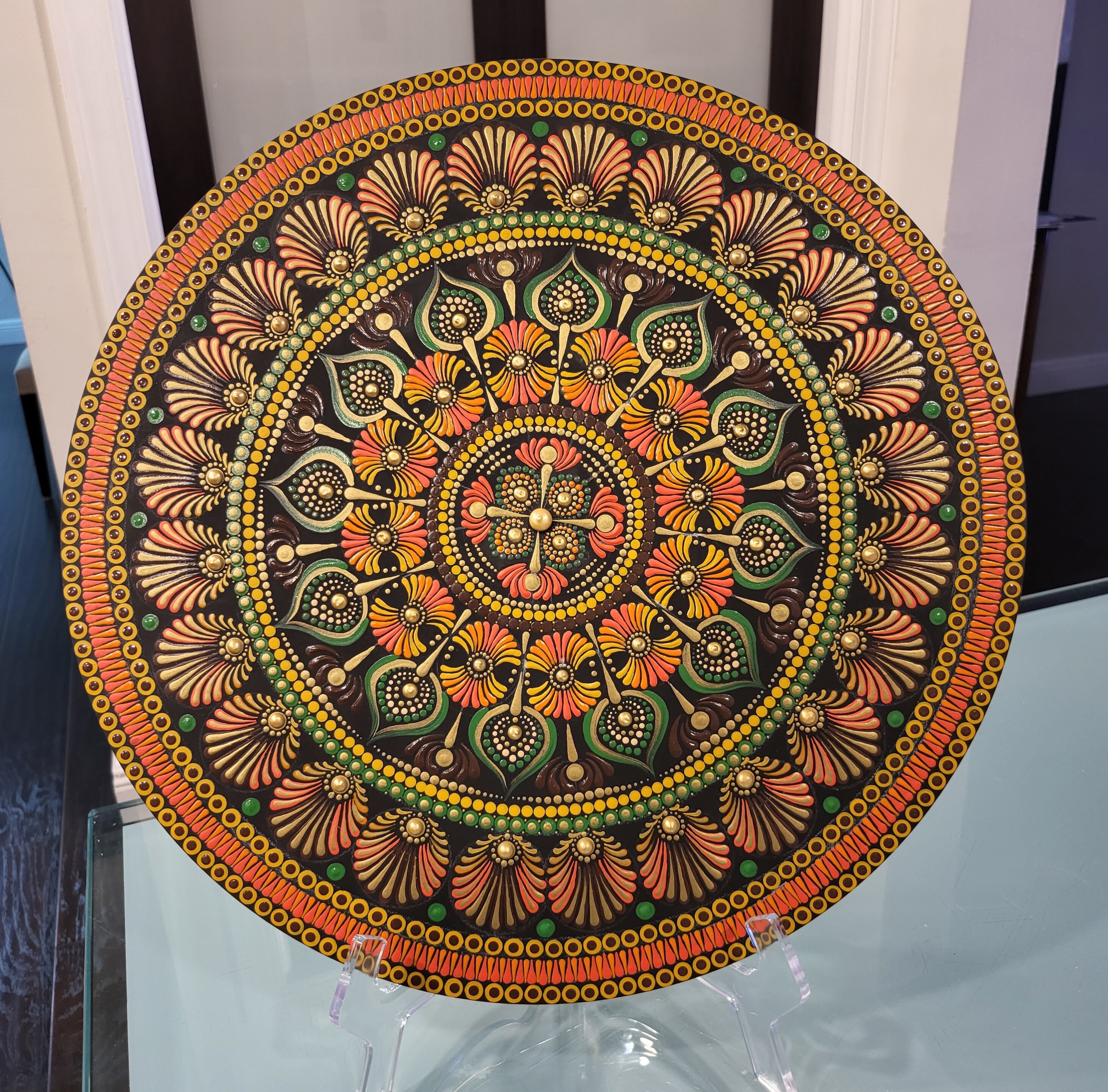 Round Custom Made Mandalas and Dot Art, Wall Décor, Home Décor, Yoga ...
