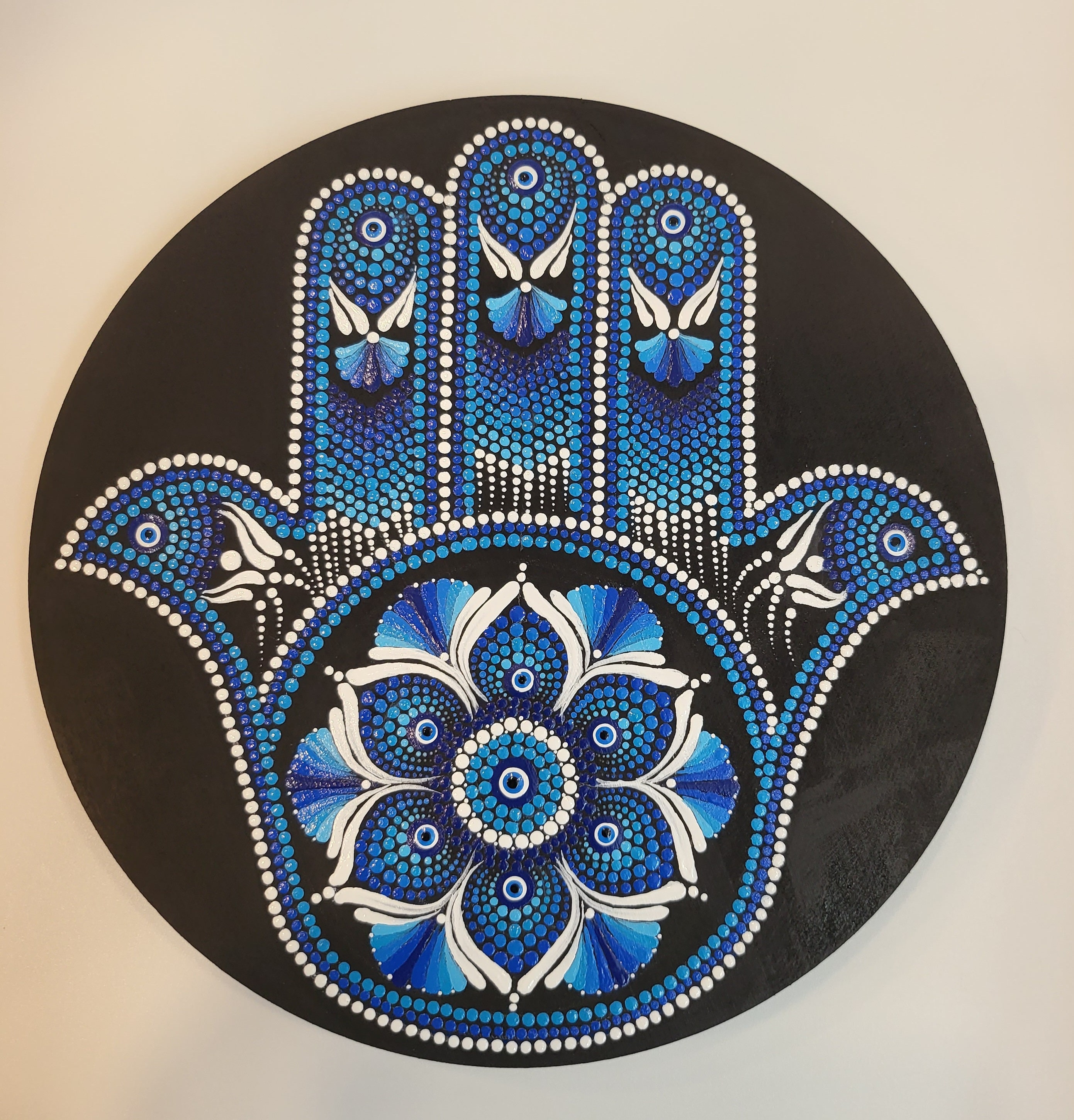 Round Custom Made Mandalas and Dot Art, Wall Décor, Home Décor, Yoga ...