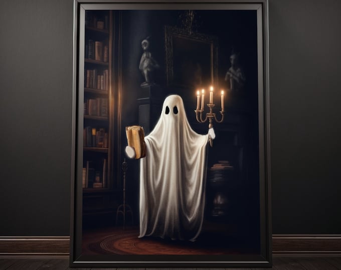 Graffiti Artist Ghost Poster, Spooky Ghost Wall Art, Goth Décor, Creepy ...