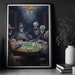 Skeletons Playing Poker Poster, Skeleton Wall Art, Skeleton Art Print ...
