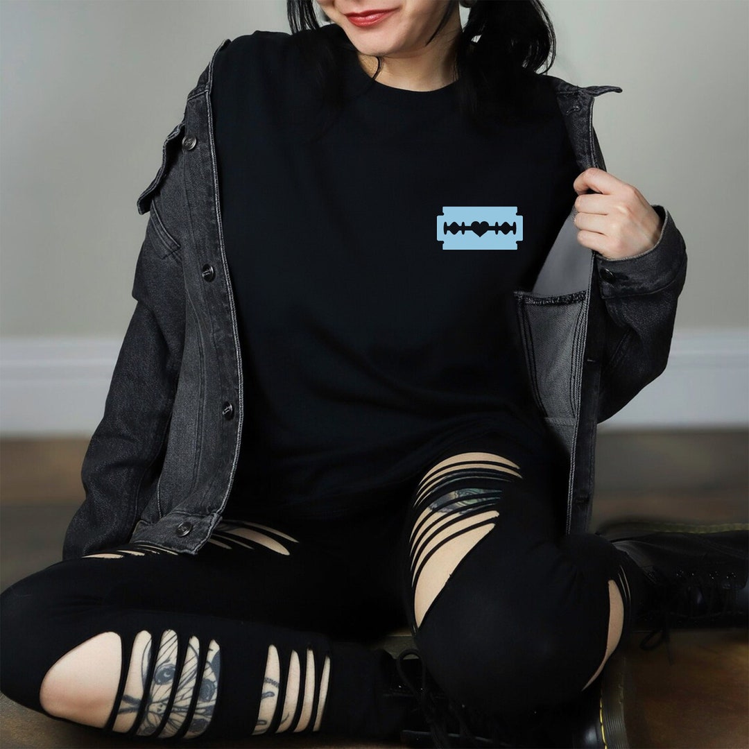 Razor Blade Tshirt, Pastel Goth Graphic Apparel, Mental Health Art ...