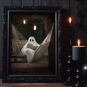 Ghost Reading Poster, Ghost Print, Ghost Wall Art, Ghost Home Décor ...