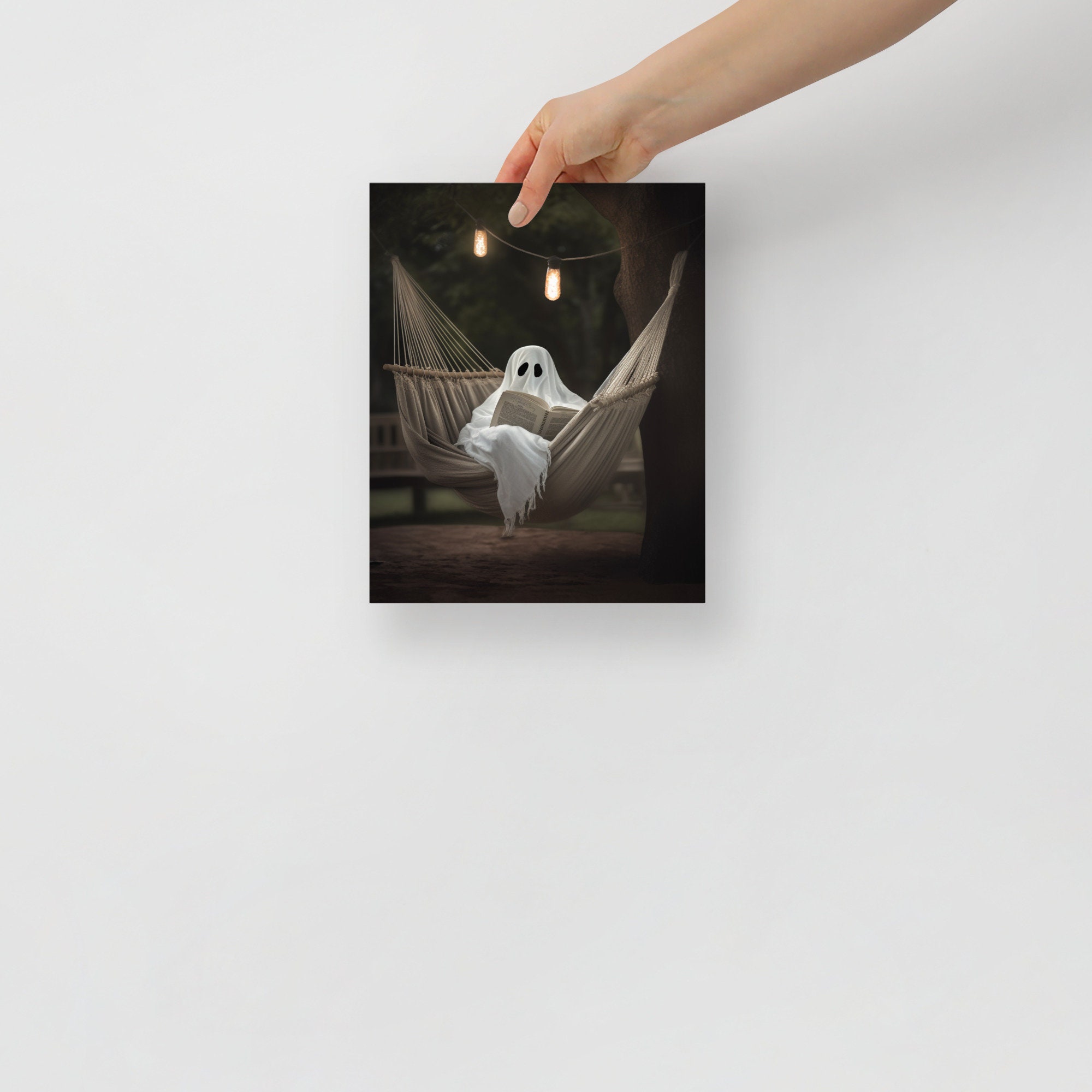 Ghost Reading Poster, Ghost Print, Ghost Wall Art, Ghost Home Décor ...