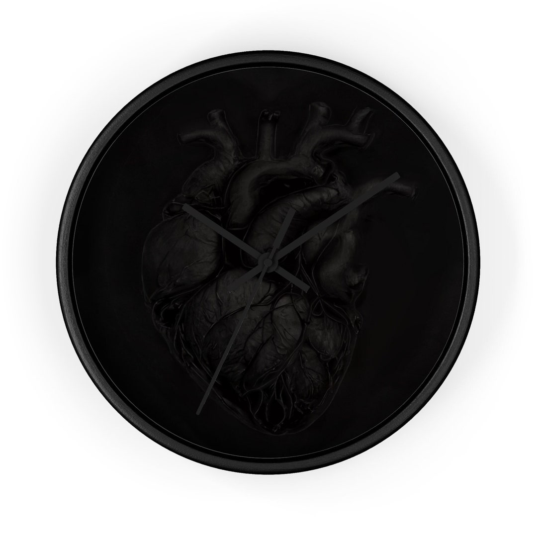 Black Heart Wall Clock Macabre Wall Clock Gothic Home Décor - Etsy
