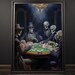 Skeletons Playing Poker Poster, Skeleton Wall Art, Skeleton Art Print ...