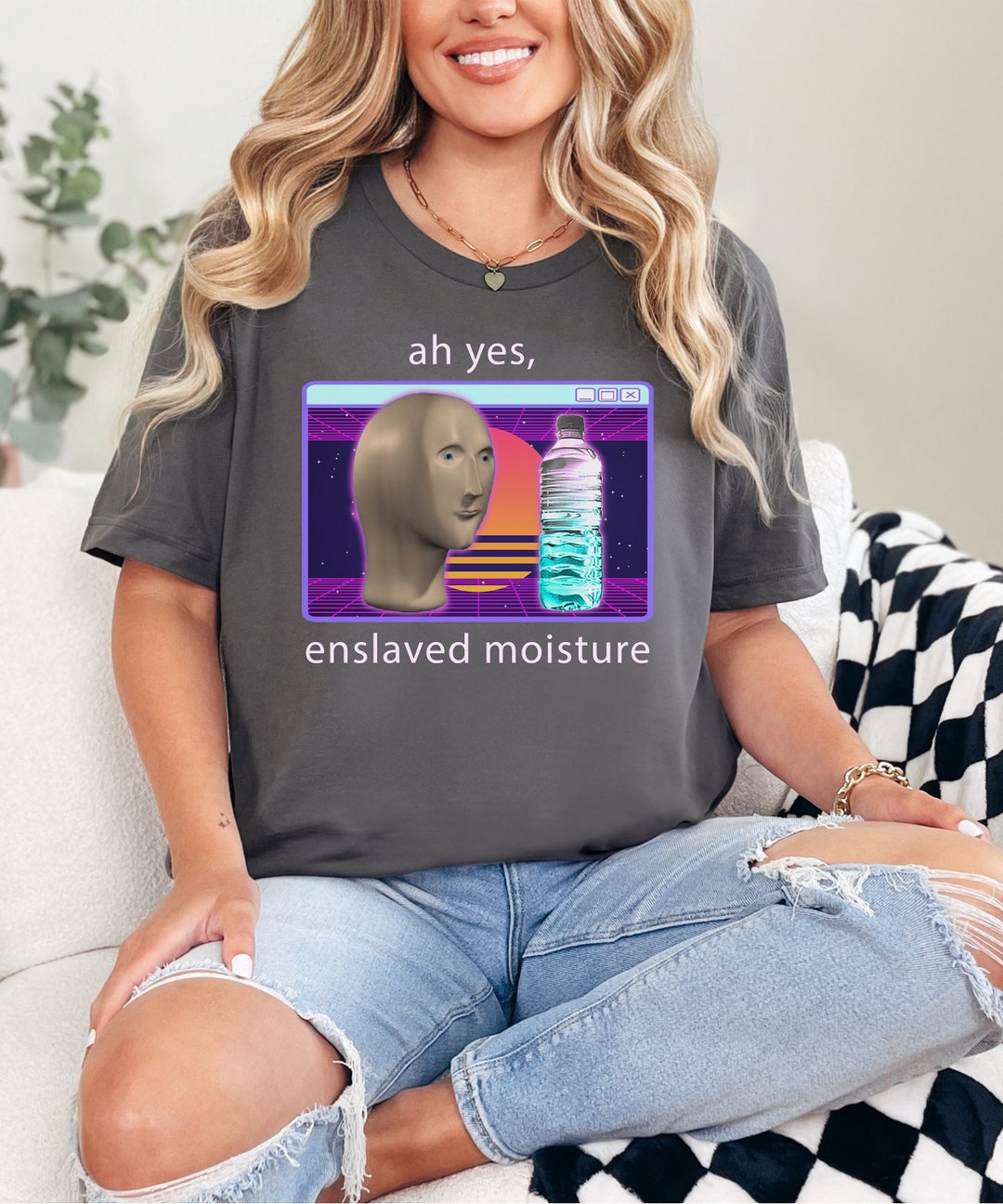 Enslaved Moisture T-shirt, Funny Meme Graphic Apparel, Dank Meme Art ...