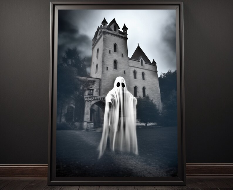 Vintage Ghost Poster, Ghost Wall Art, Ghost Print, Ghost Wall Decor ...