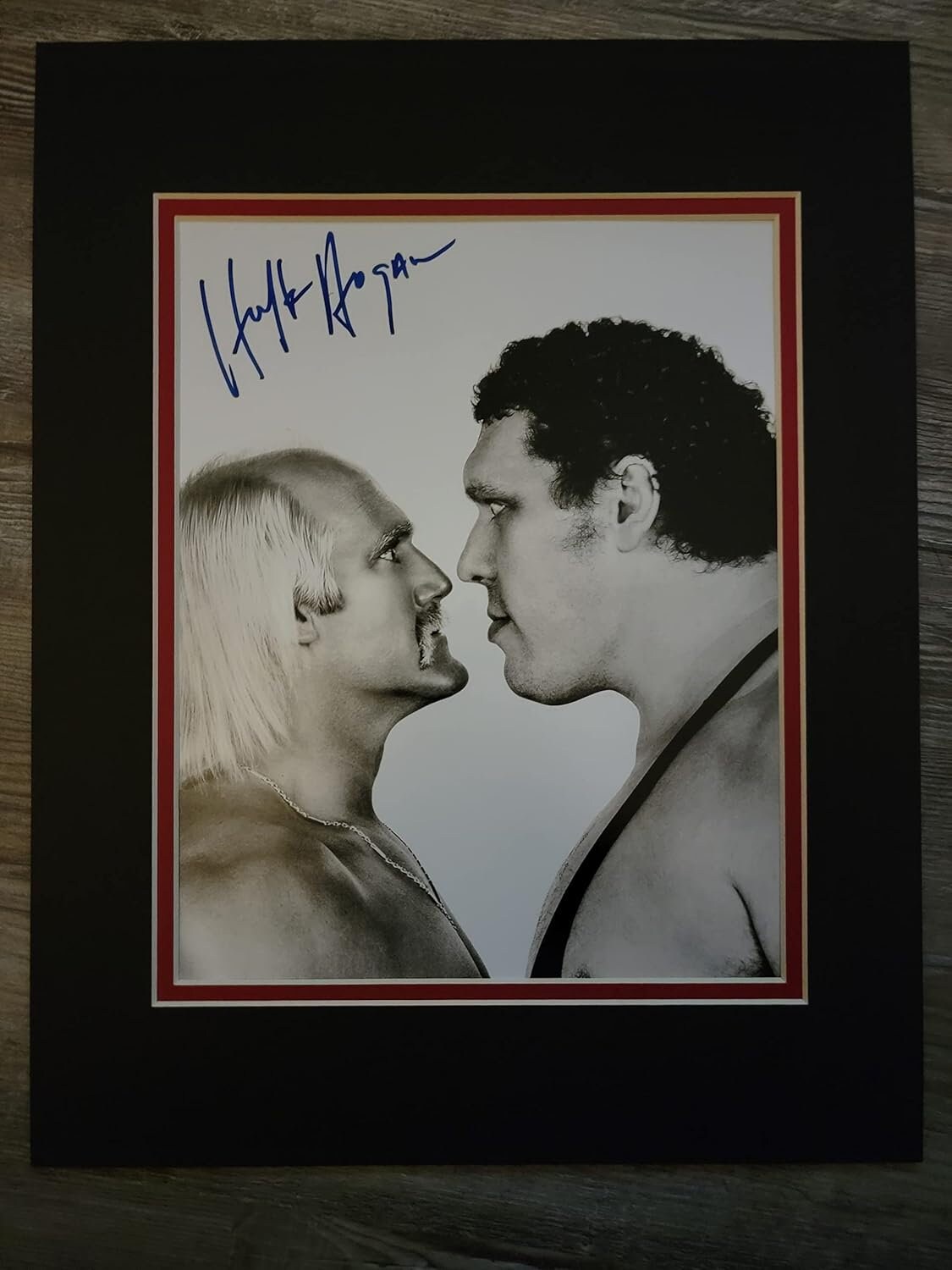 WWE Wwf Wcw Hulk Hogan Autographed Photo With Double Mat - Etsy