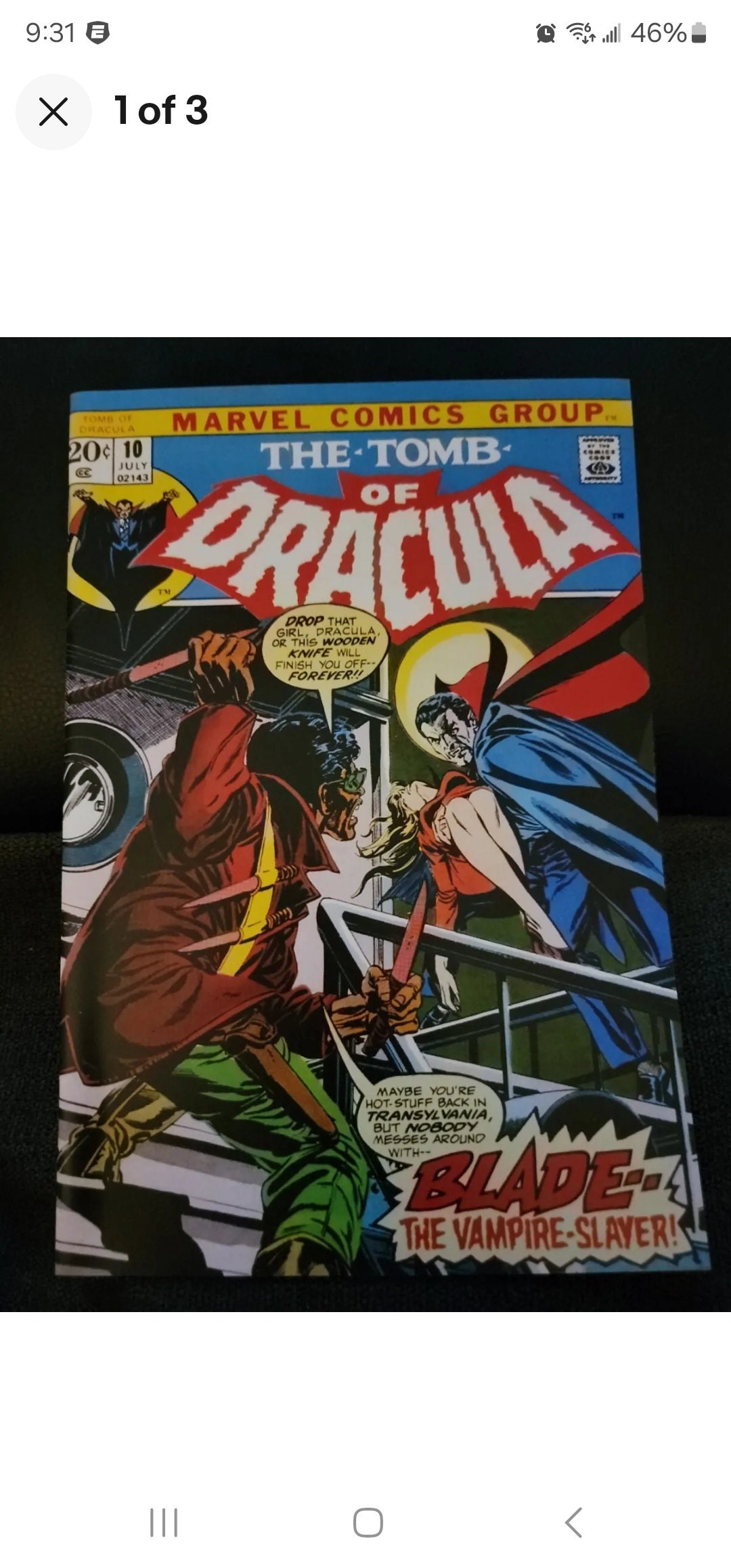 Tomb of Dracula #10 1st Blade Facsimile Reprint Comic Book - Etsy
