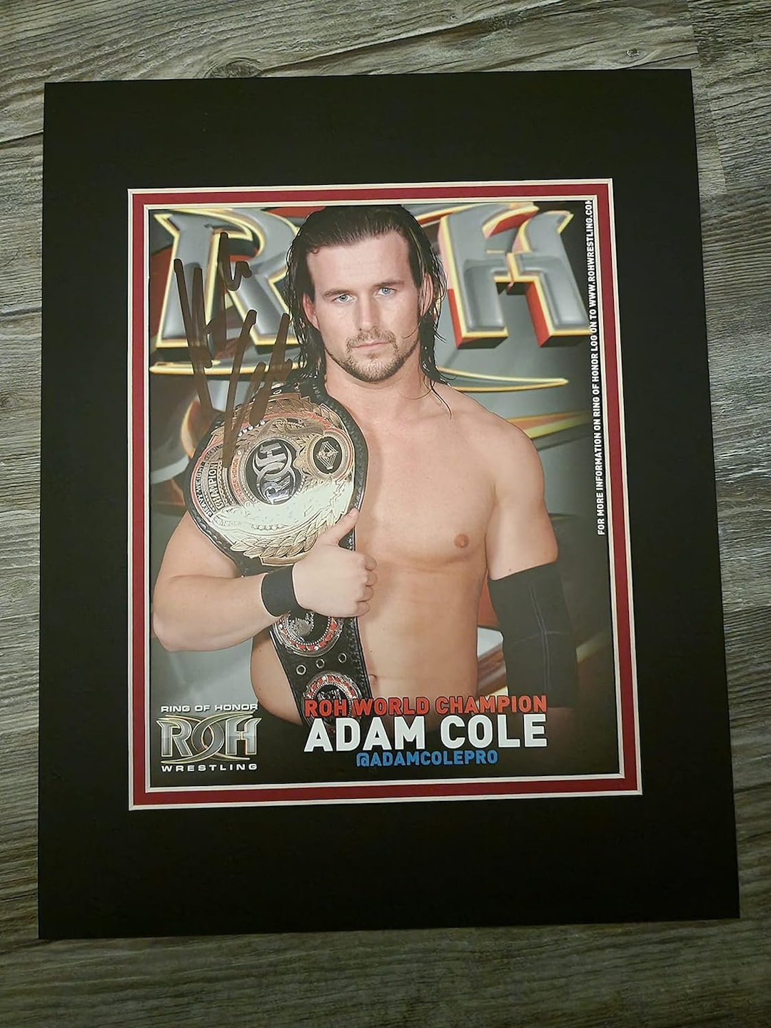 AEW Wwe Roh ADAM COLE Autographed Photo With Double Mat Signed - Etsy