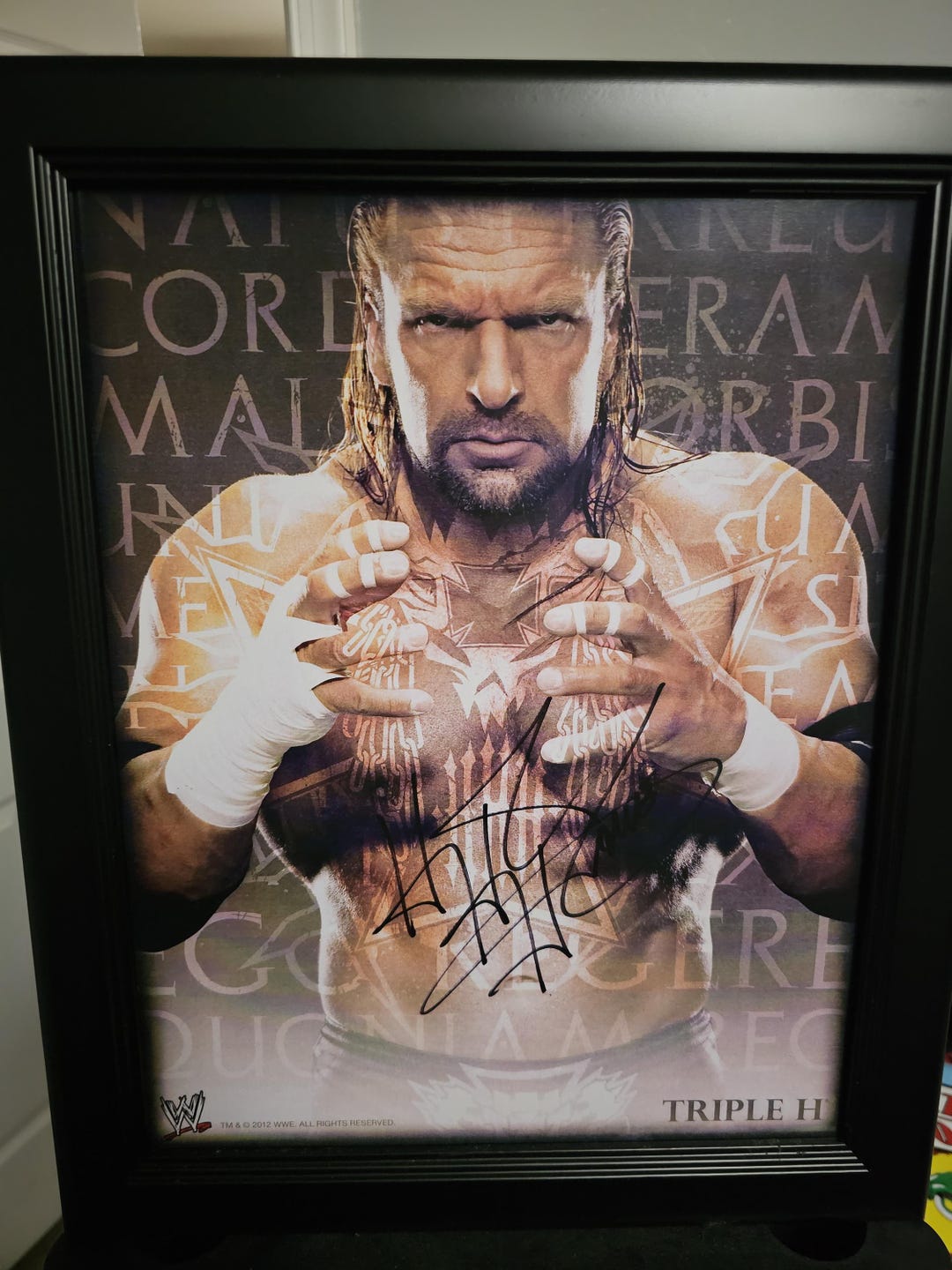 WWE Wwf Triple H Hhh Autographed Photo 11x14 Framed - Etsy