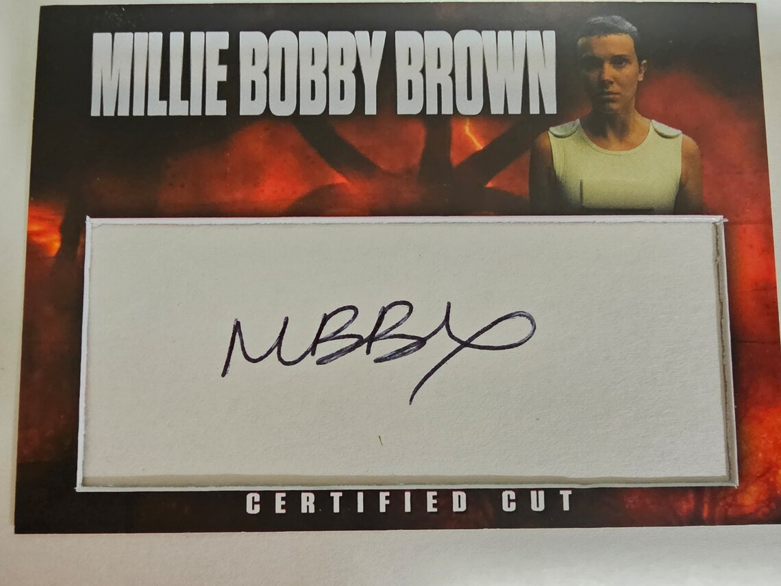 STRANGER THINGS Millie Bobby Brown Autograph Custom Card - Etsy