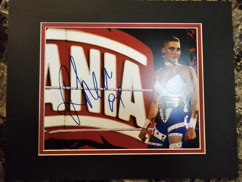 WWE NXT Rhea Ripley Autographed Photo With Double Mat and Name Plate - Etsy