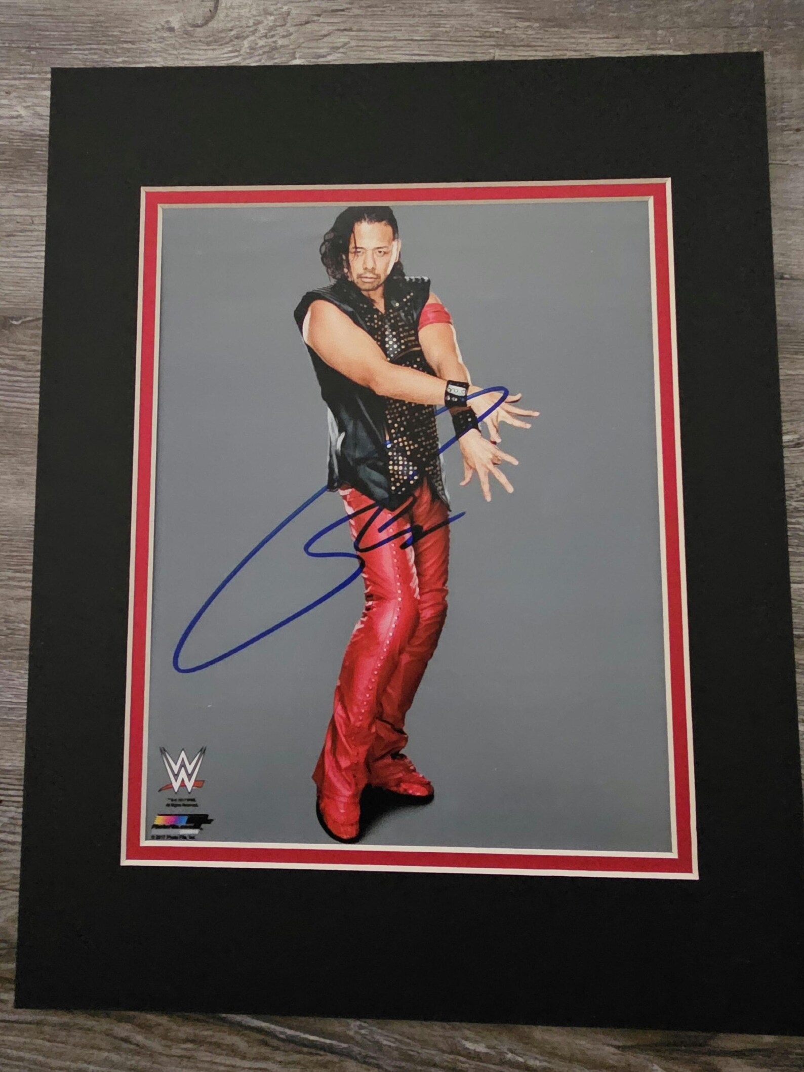 WWE SHINSUKE NAKAMURA Autographed Photo With Double Mat and Name Plate ...