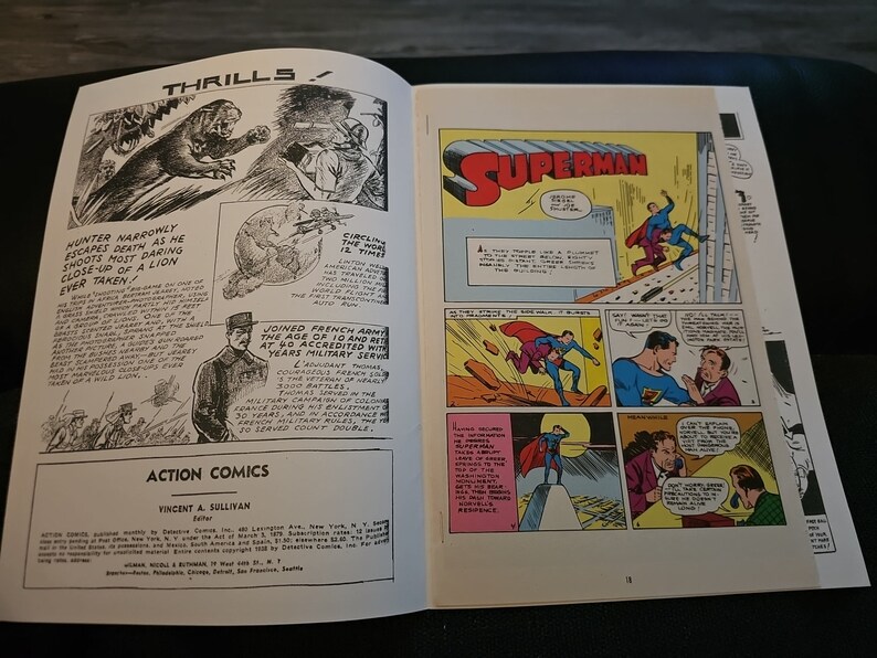 Action Comics #2 Superman Facsimile Reprint Comic Book - Etsy Australia