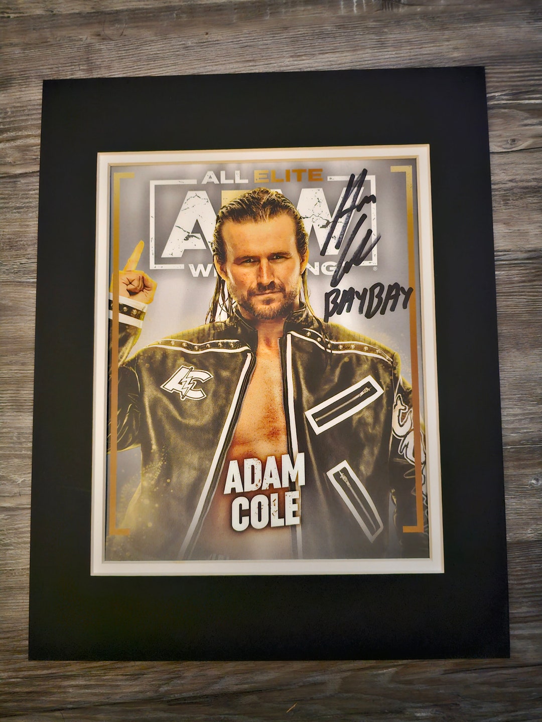 AEW ADAM COLE Autographed Photo With Double Mat Signed - Etsy