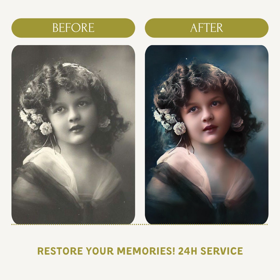 Colorize Old Photo, Improve Quality, Restore Old Photo, Vintage Photo ...