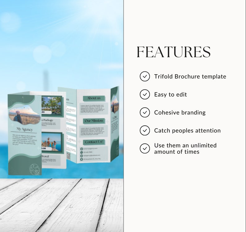 Travel Agent Brochure Tri Fold Brochure Travel Advisor Travel Agent ...