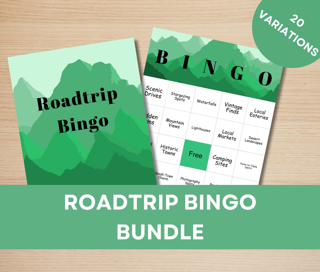 Travel Bingo. Roadtrip Games. Roadtrip Bingo. Travel Bingo Game. Car ...