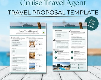 Travel Agent Proposal Template, Travel Advisor Marketing Forms, New ...