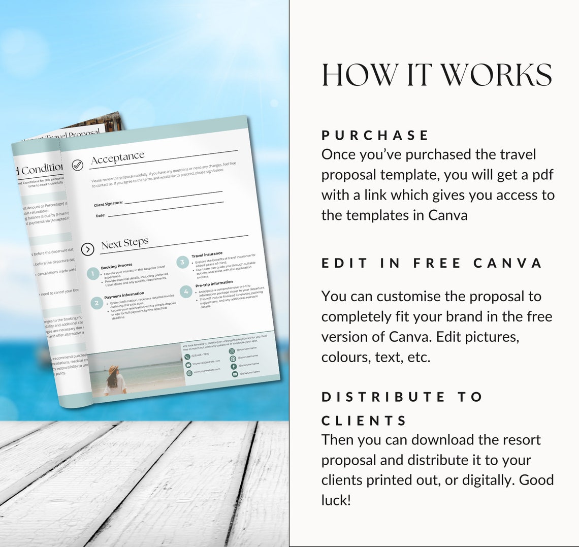 Travel Agent Resort Proposal Template, Travel Advisor Marketing Forms ...